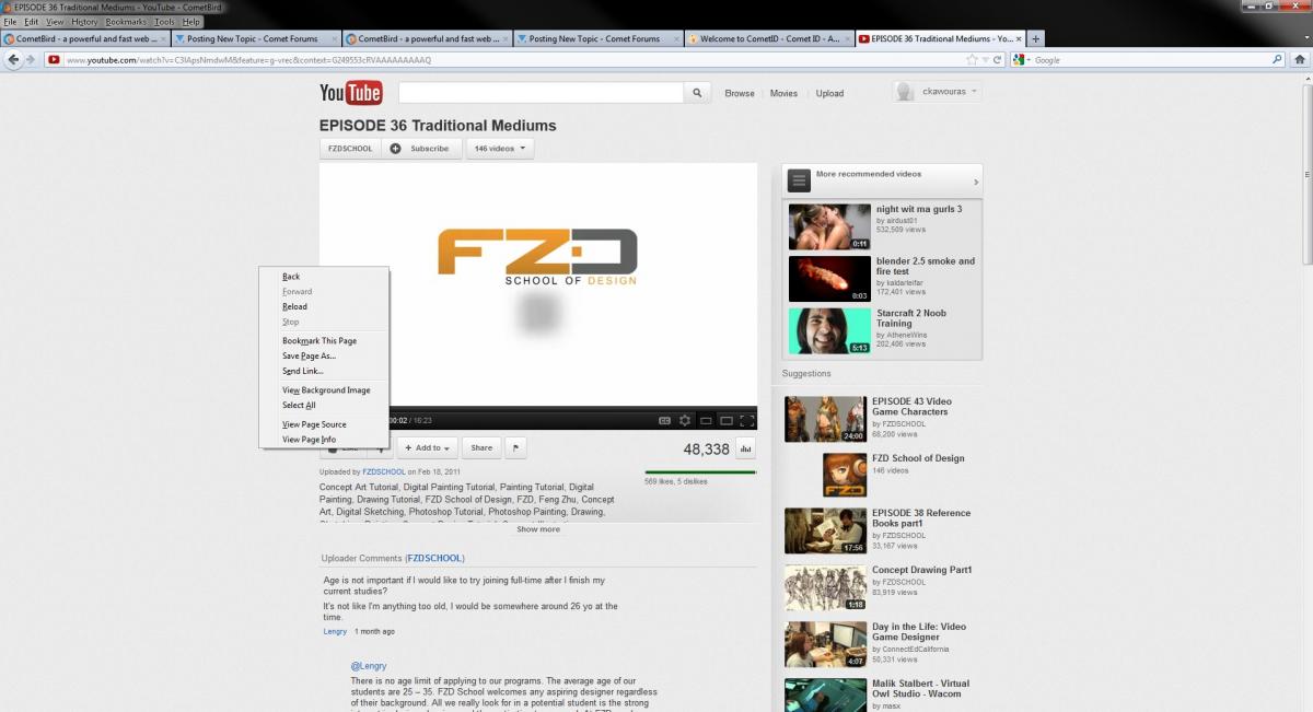 download media - CometBird General Discussions - CometForums